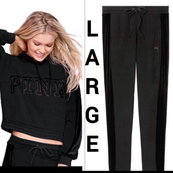 PINK Victoria's Secret | Pants & Jumpsuits | Nwt Vs Pink Velour Large ...